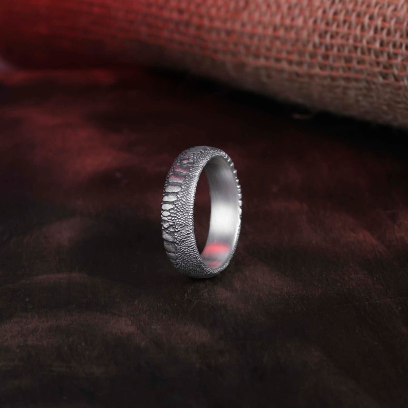 Serpent Skin Ring, Snake Band Ring, Snake Texture Band, Exotic Snake ...