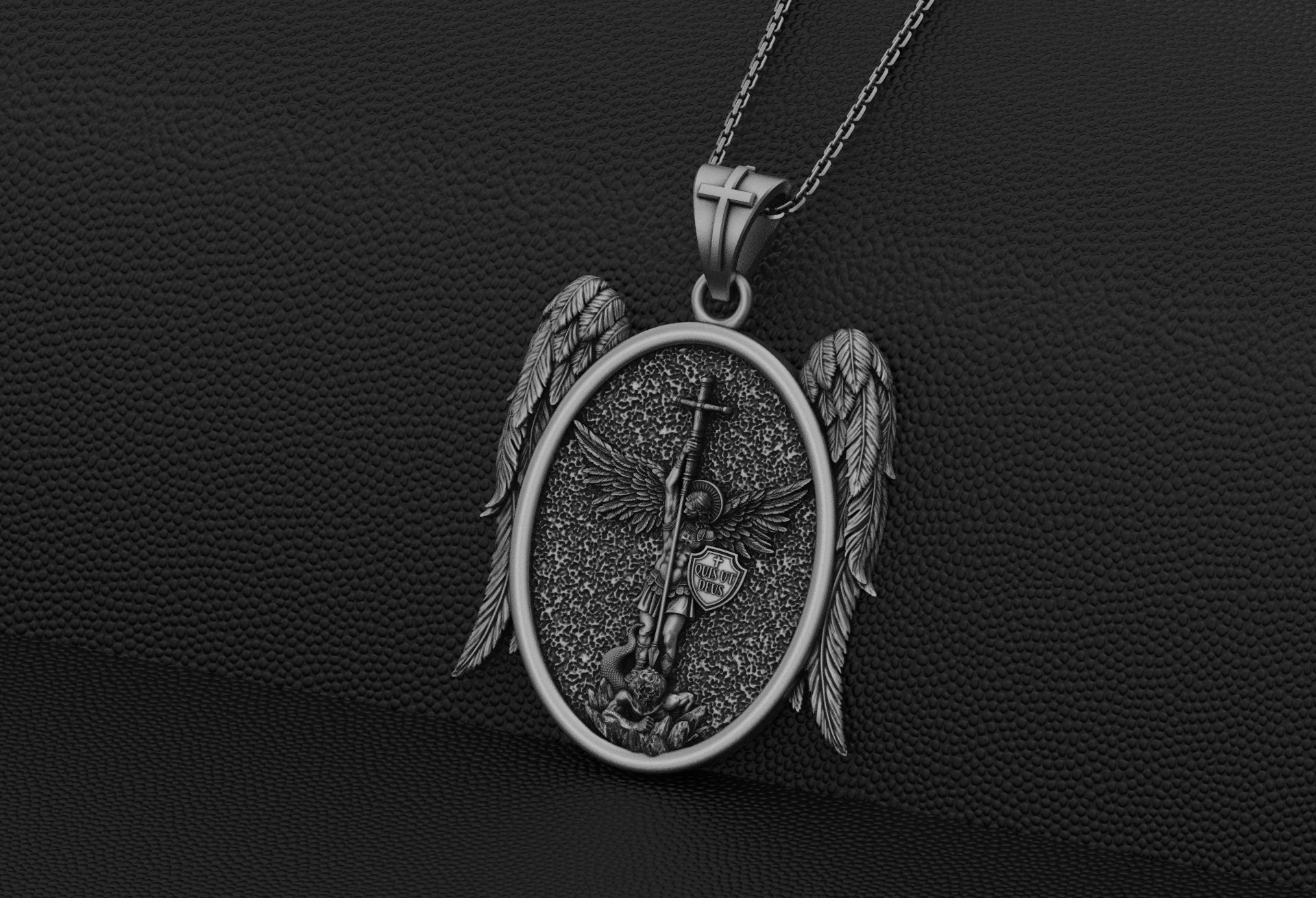 St Michael Archangel Necklace Religious Gift Christian Amulet | Etsy