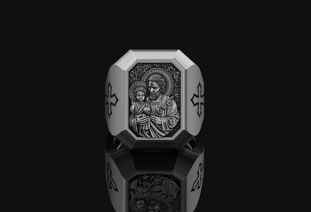 St Joseph Ring Religious Accessory Christian Jewelry Catholic - Etsy