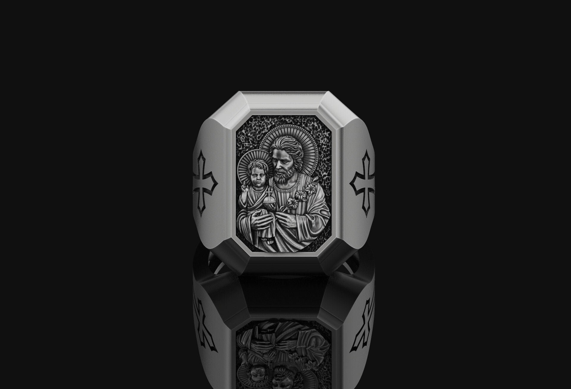 St Joseph Ring Religious Accessory Christian Jewelry Catholic - Etsy