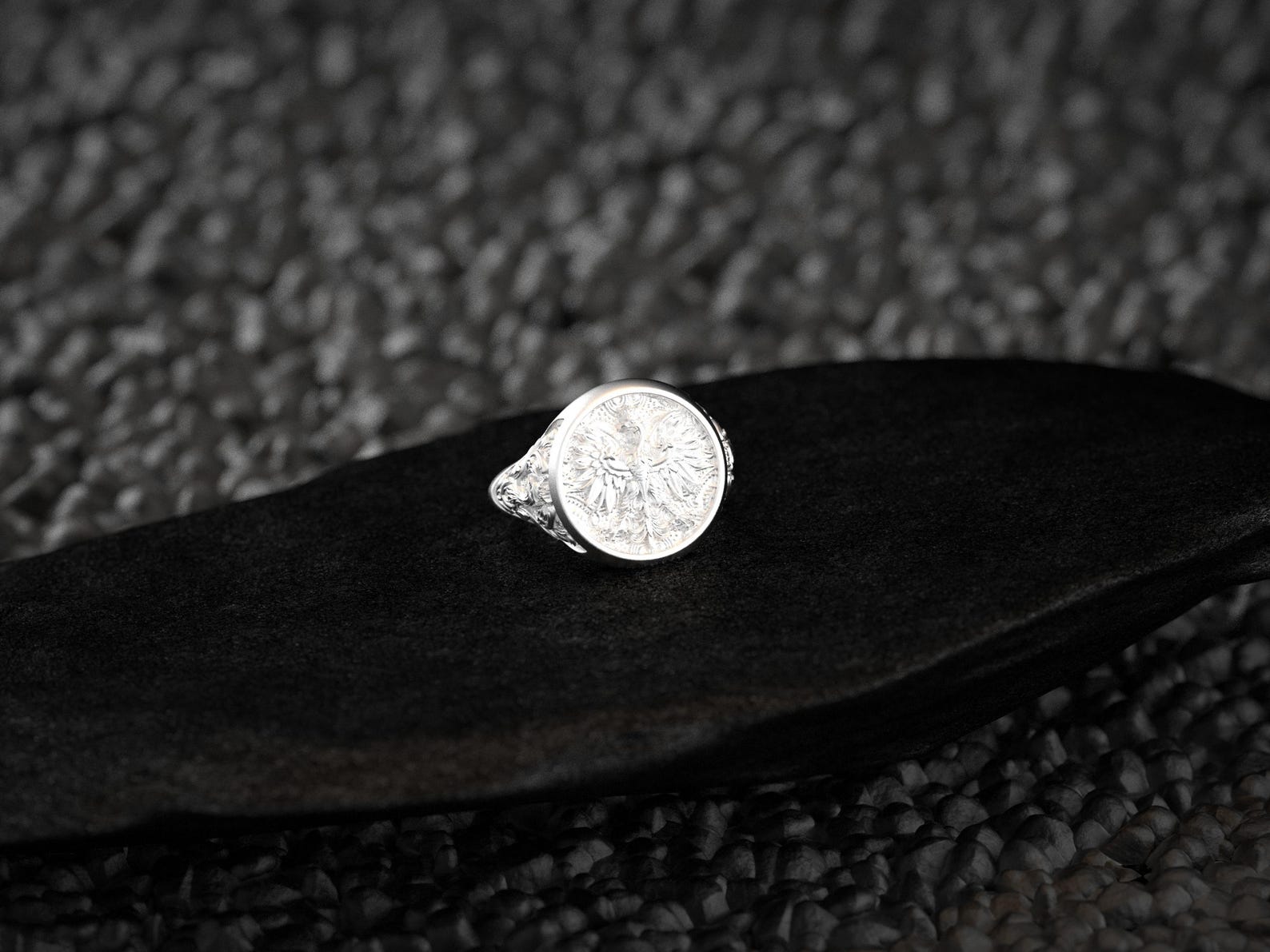 Polish Eagle Signet Ring – Sterling Silver Coat of Arms Ring With ...