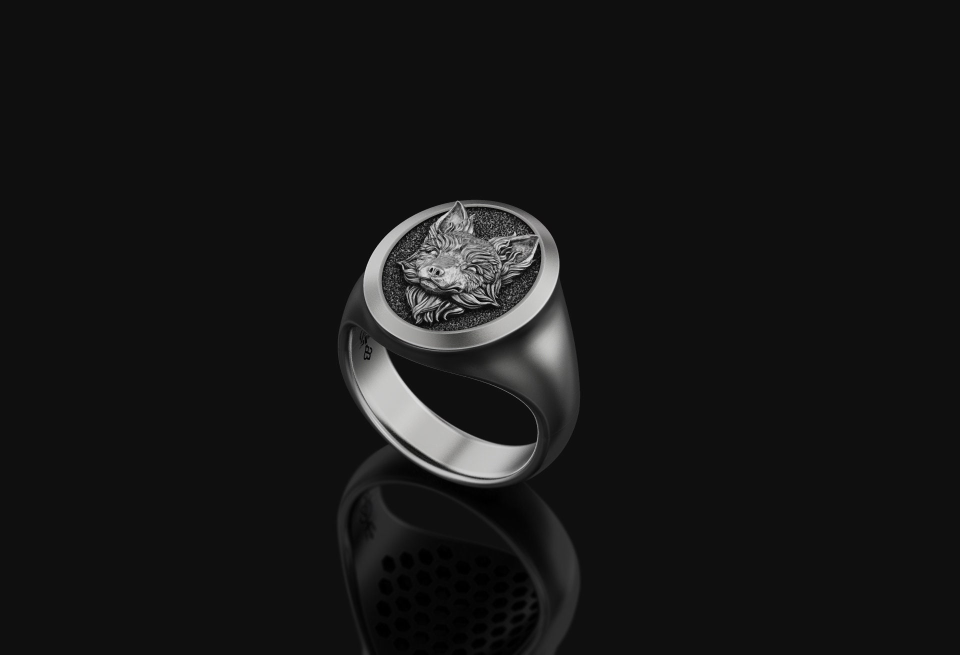 Fox Ring Animal Signet Women's Accessory Silver Jewelry - Etsy