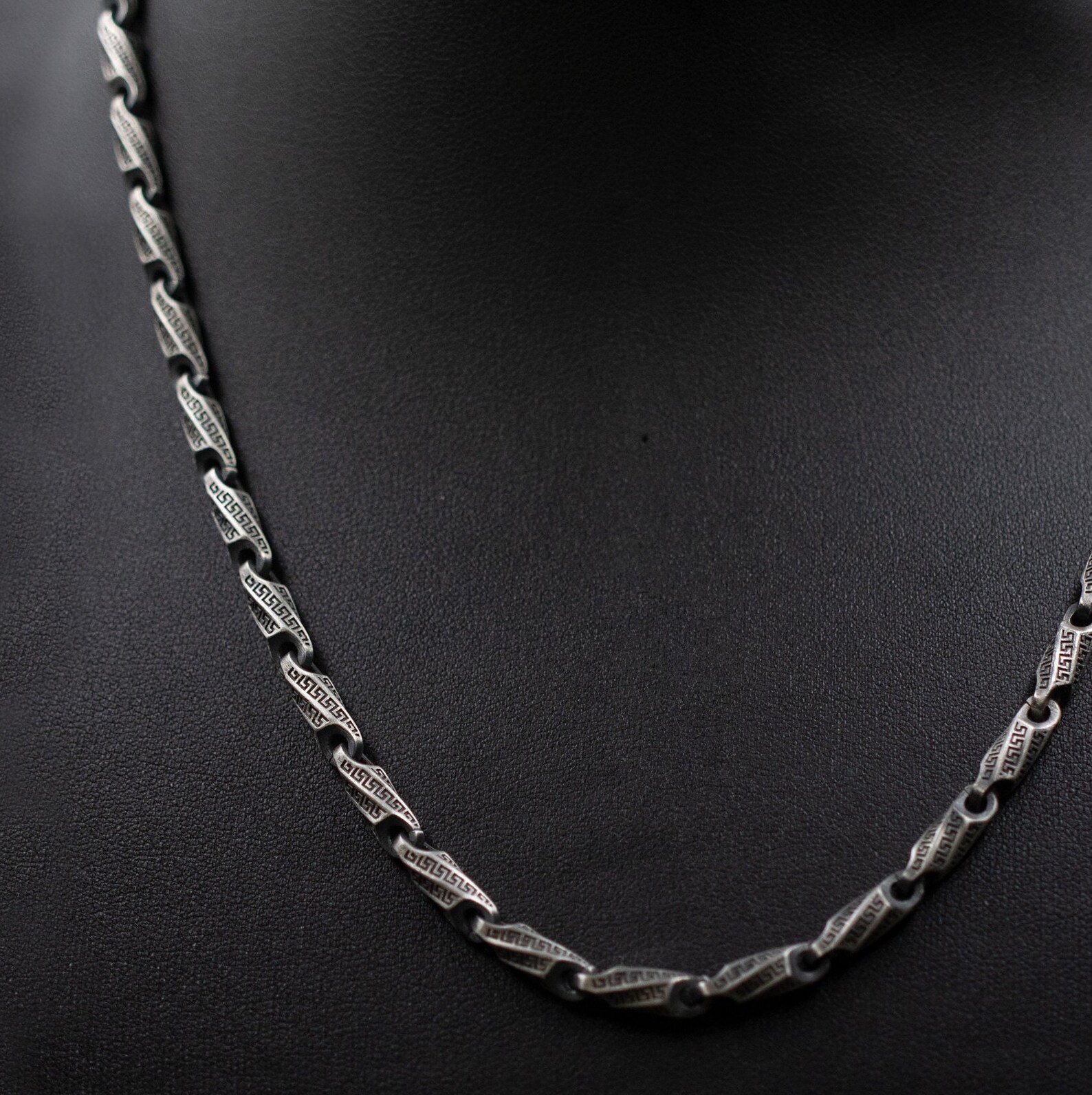 Silver Greek Decor Chain Necklace Greece Decor Jewelry - Etsy