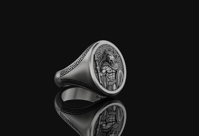 2 Styles 925 Silver Greek Spartan Ring Warrior Men's - Etsy