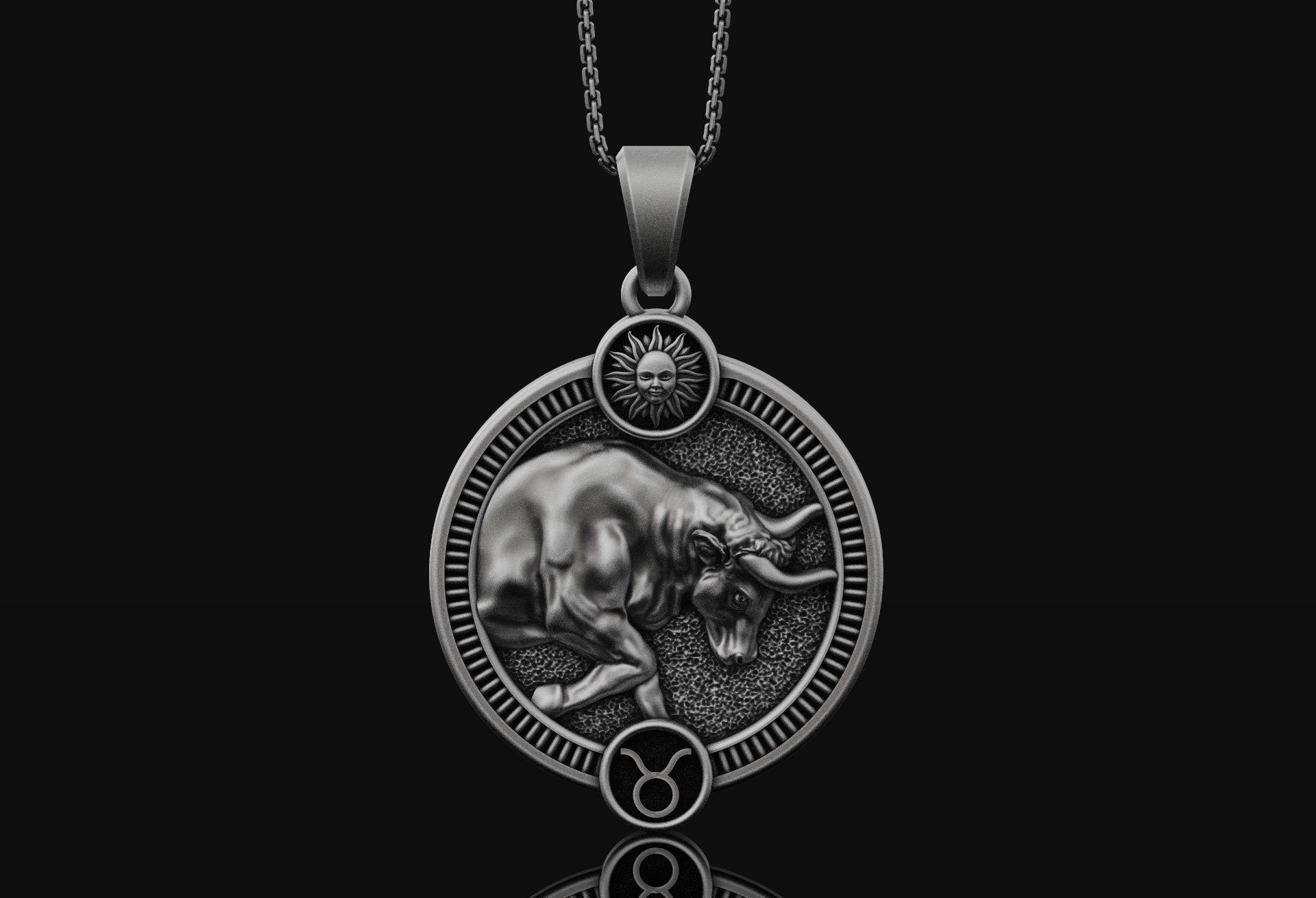 Personalized Taurus Gift Silver Zodiac Sign Bull Horoscope - Etsy