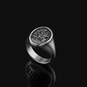 925 Silver St Mark Ring Religious Accessory Christian Jewelry Men's ...