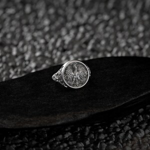 Polish Eagle Signet Ring – Sterling Silver Coat of Arms Ring With ...