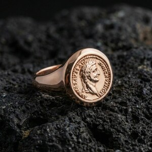 Augustus Octavian Ancient Coin Ring, Sterling Silver History Jewelry - Etsy