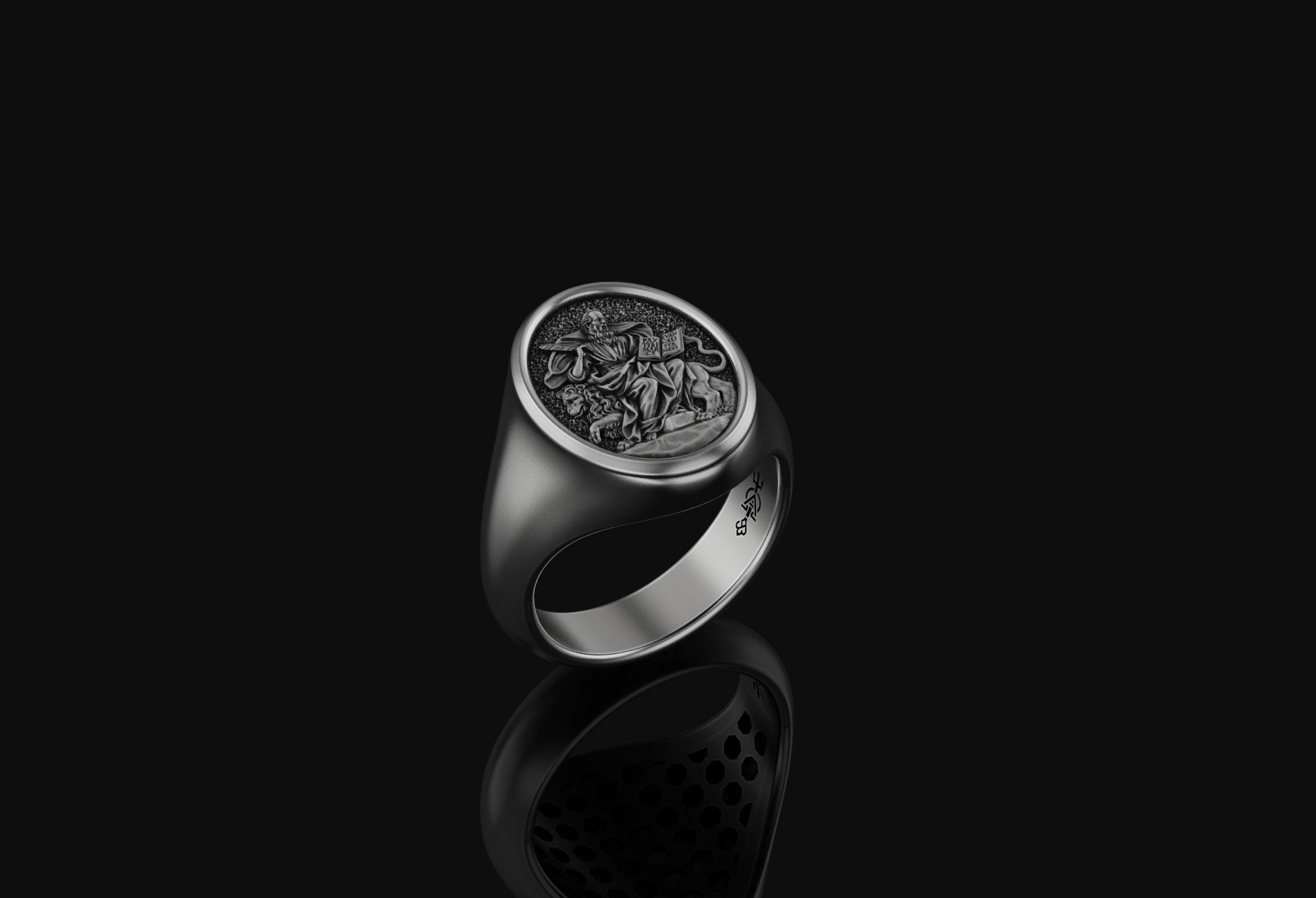 925 Silver St Mark Ring Religious Accessory Christian Jewelry Men's ...