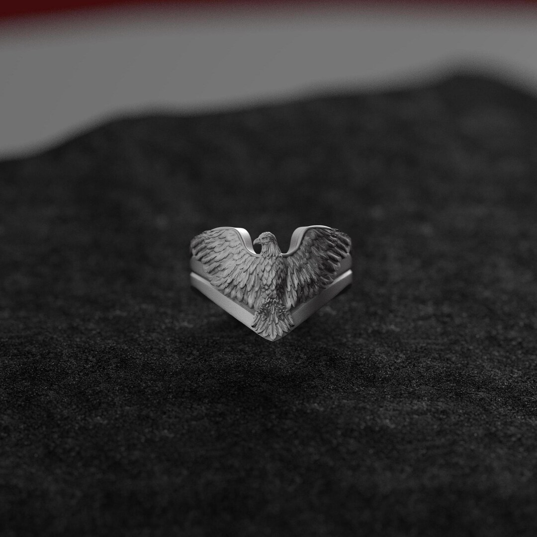 Adler Form Silber Ring - Unisex Tier Schmuck, Adler Ring, Perfektes ...