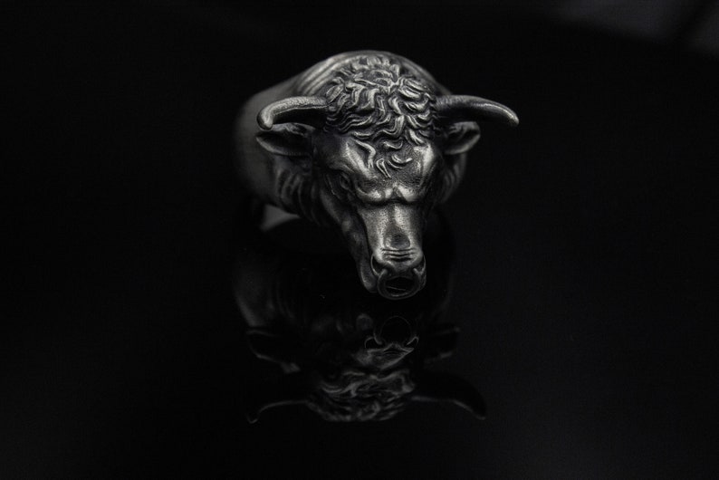 925 Silver Bull Ring Mens Accessory Christmas Gift Ideas Women - Etsy