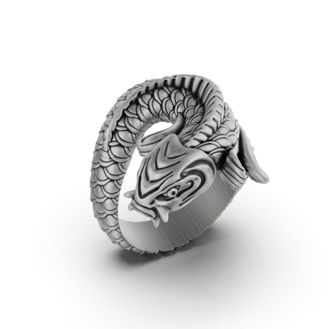 Japanese Ring, Koi Fish Band, Wedding Ring, Symbol of Luck, Koi Fish ...