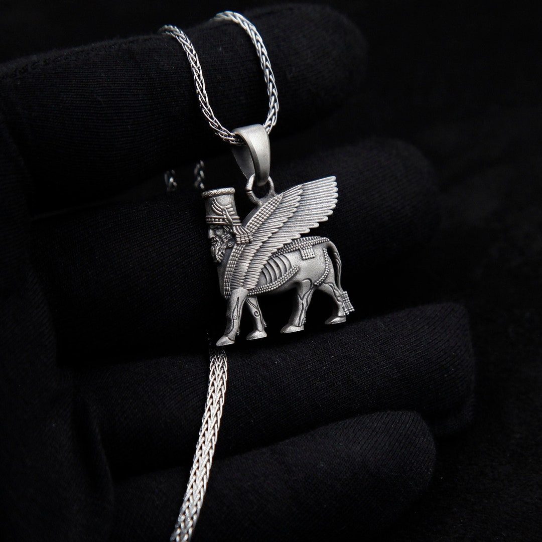 Lamassu Pendant - Assyrian Necklace - Babylonian Jewelry - Sumerian ...