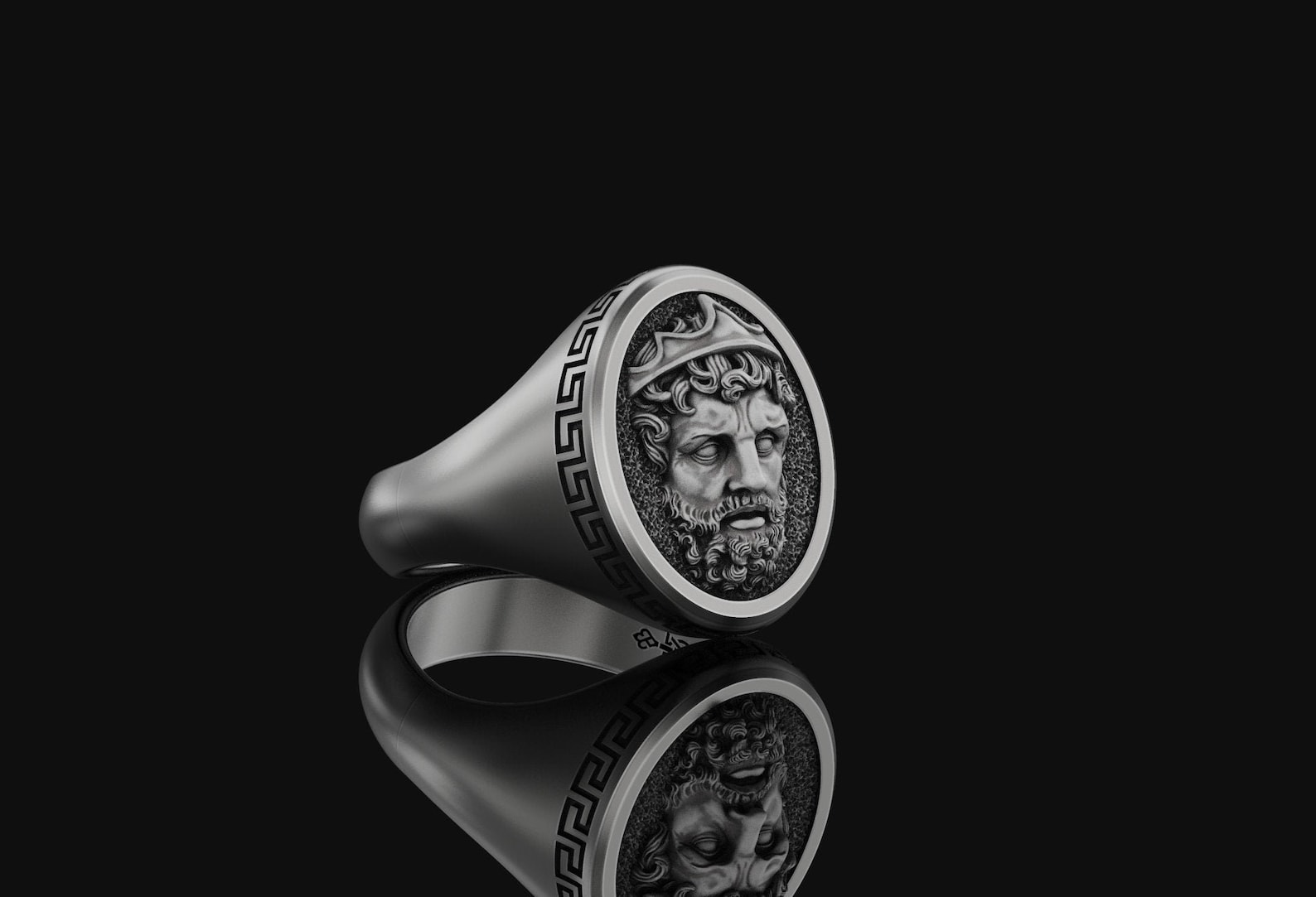 2 Styles Silver Greek God Zeus Ring Myth Jewelry Ancient Roman | Etsy