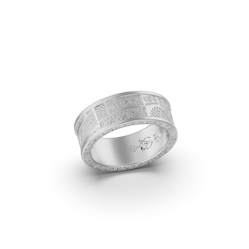 Gold Maori Pattern Ring, Polynesian Hawaiian Wedding Band - Etsy