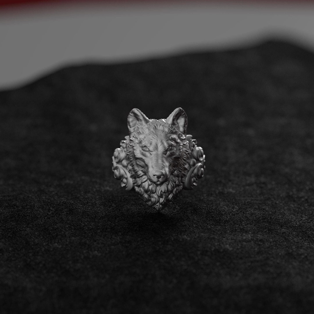 Silver Calm Wolf Ring - Slavic & Nordic Jewelry, Wolf Symbol Gift ...