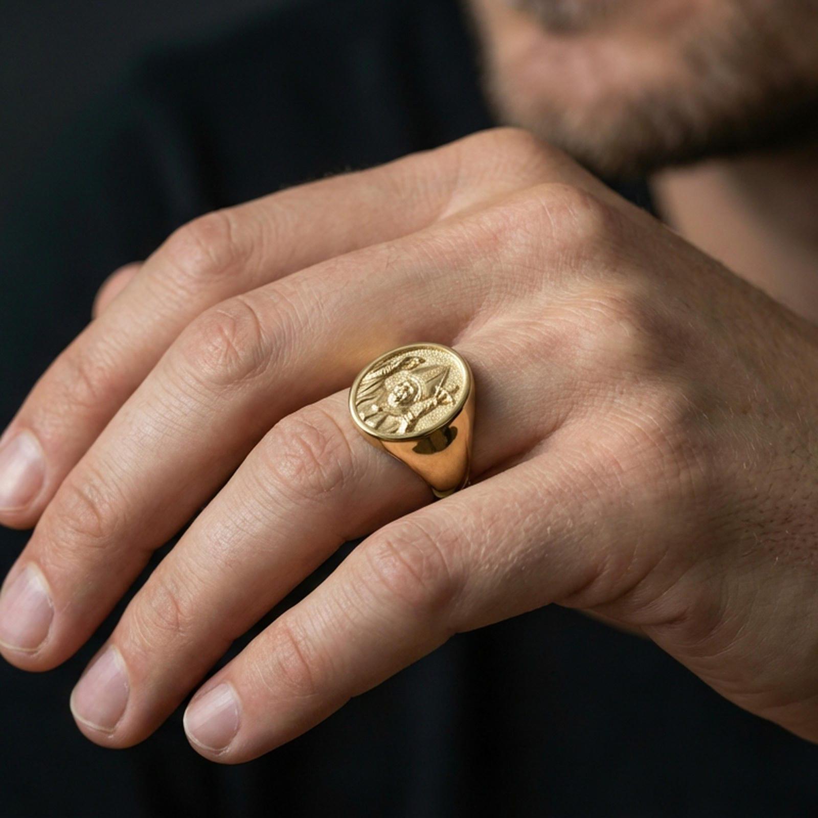 Pope John Paul II Sterling Silver Signet Ring – Catholic Jewelry - Etsy