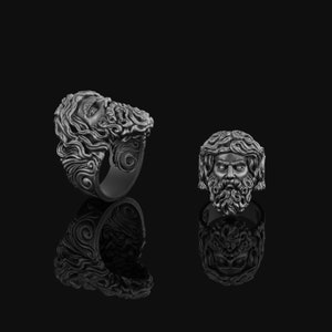 Poseidon Ring Sterling Poseidon Ring Greek God Ring - Etsy