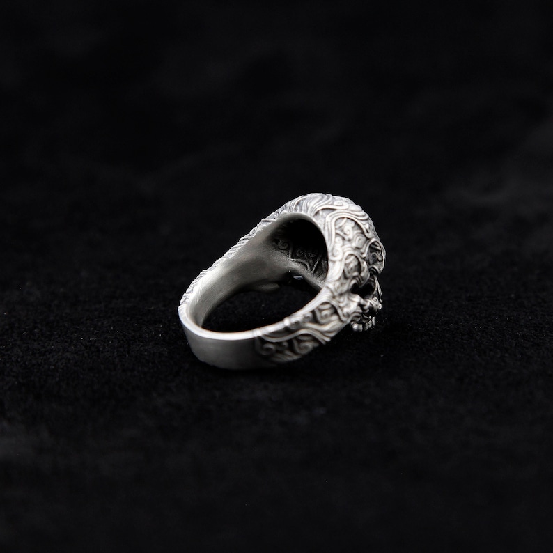 Silver Skull Rings for Mens Signet Skull Ring Unique Gift for - Etsy