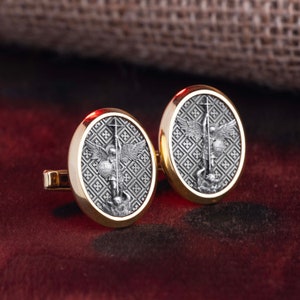 Saint Archangel Michael Religious Cufflinks, Guardian Angel Medal ...
