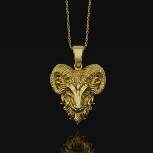 3D Ram Necklace, Silver Ram Head, Ram Pendant, Ram Jewelry, Aries ...