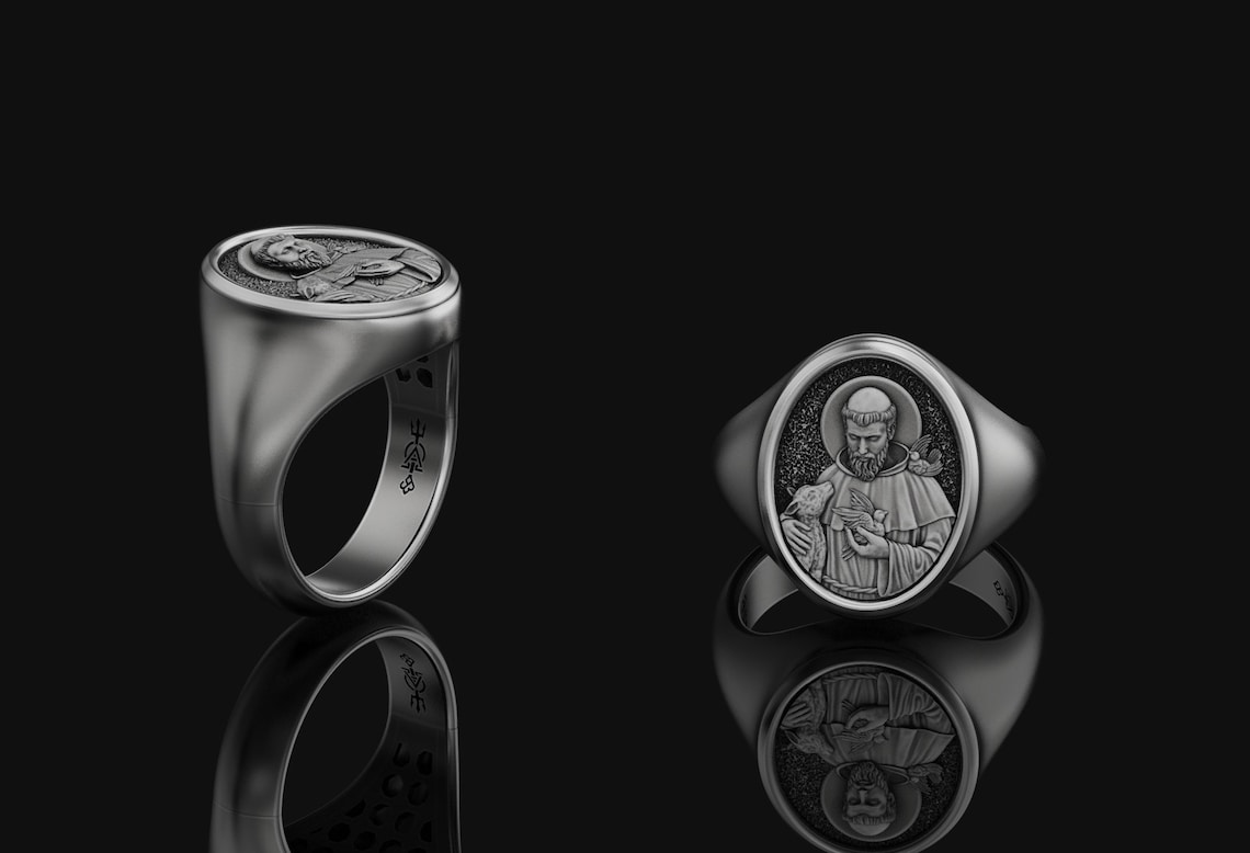 St Francis Ring Religious Accessory Christian Jewelry Gift for - Etsy