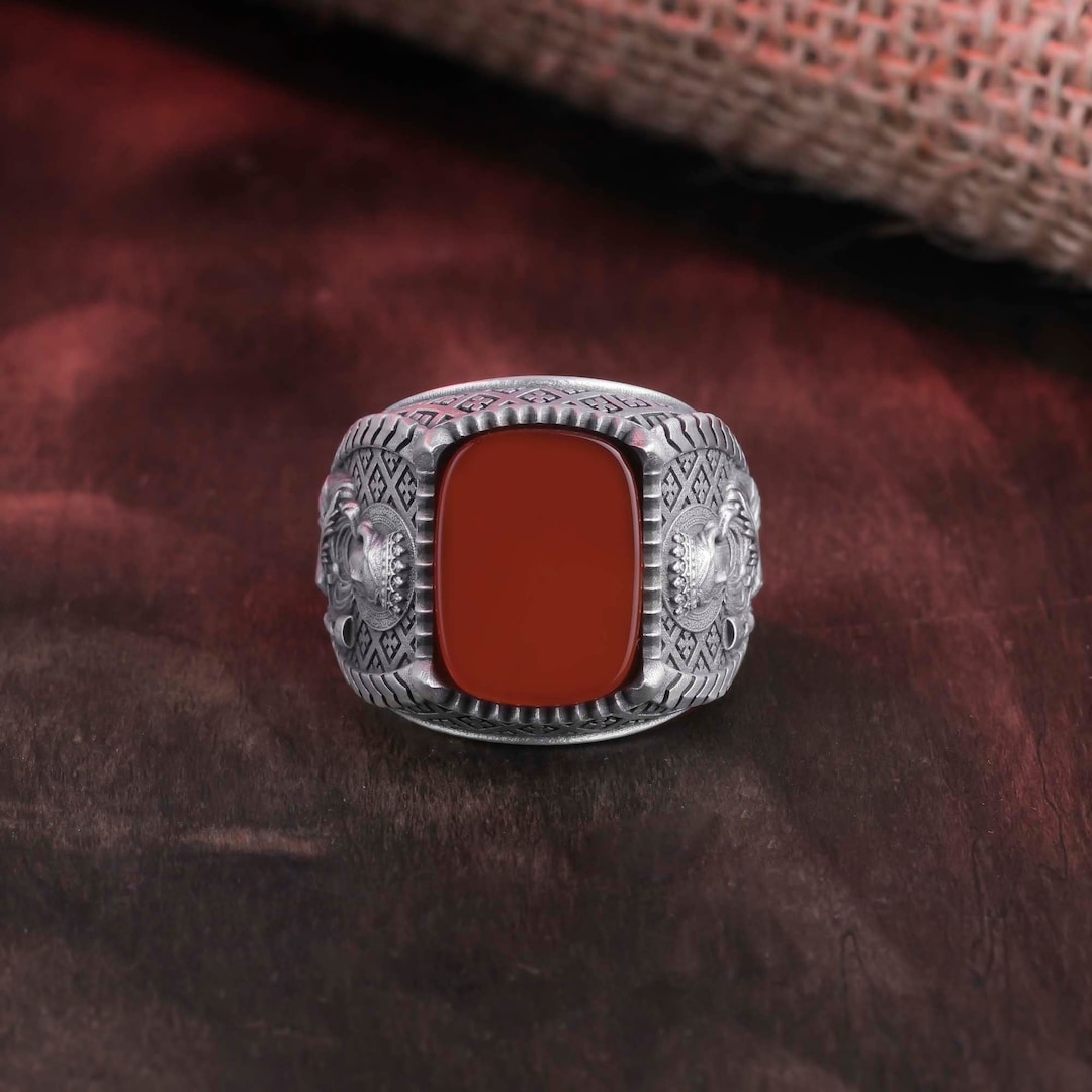 Holy Mother Mary Ring, Men's Gemstone Ring, Religious Gift, Onyx Ring ...
