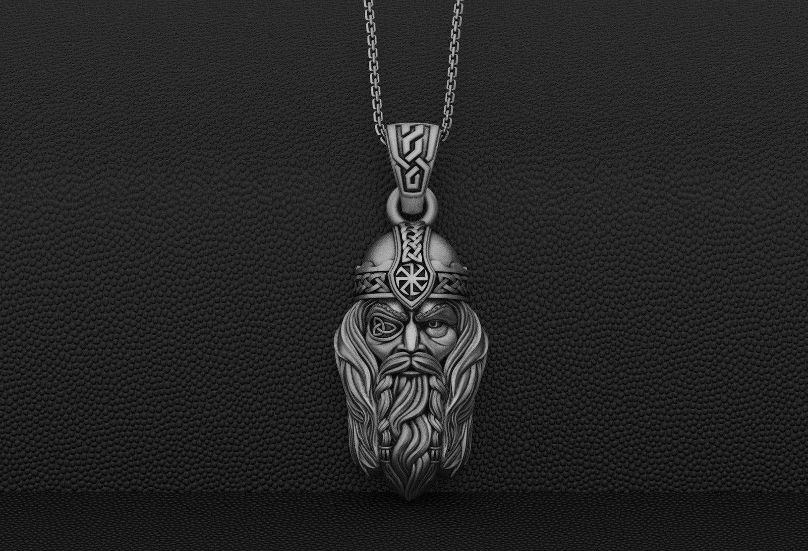 Silver Valhalla Odin the All-father Men Viking Necklace Norse - Etsy