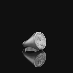 St Francis Ring Religious Accessory Christian Jewelry Gift for Him, Men ...