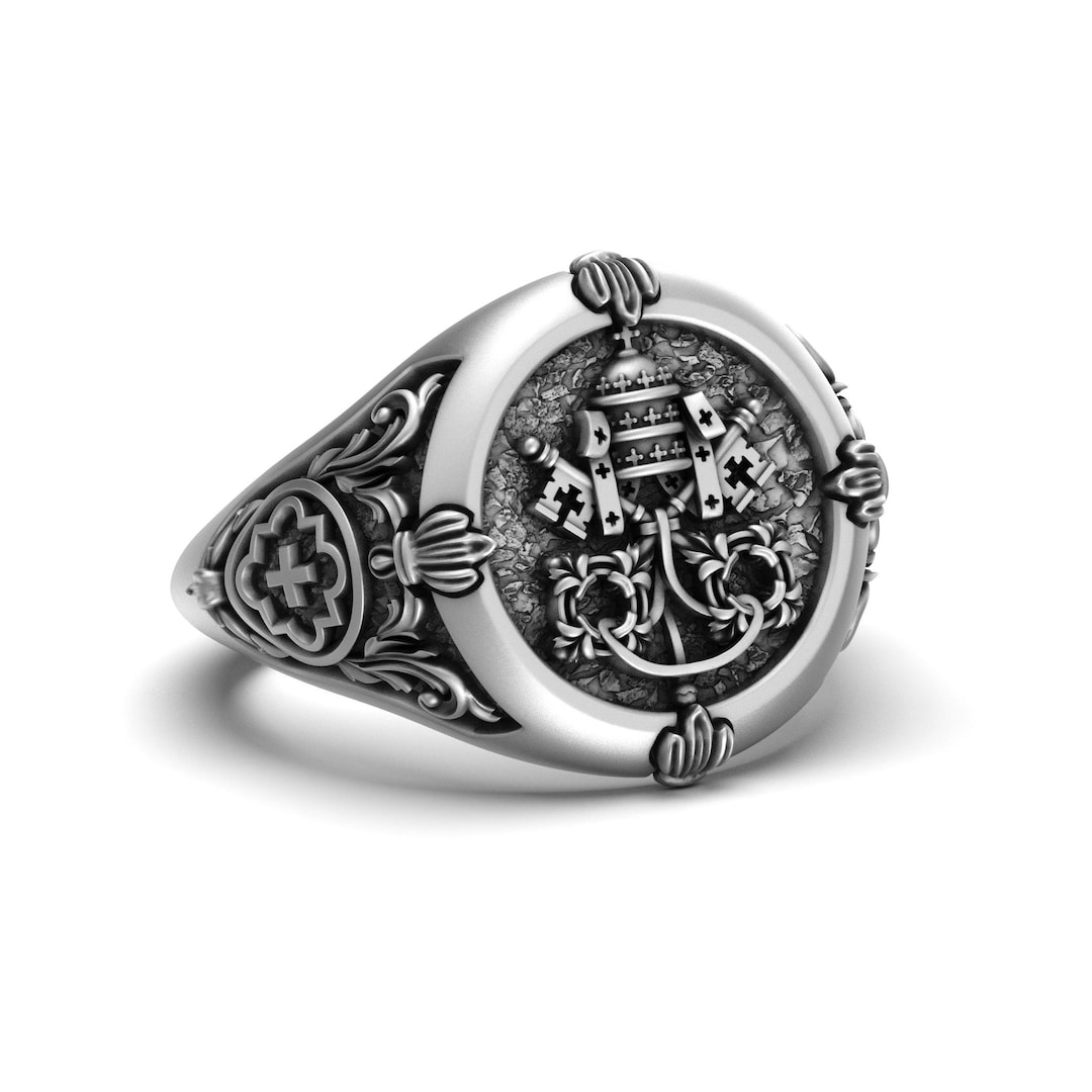 Silver Saint Peter Ring - Keys of Heaven Jewelry, Christian Symbol ...