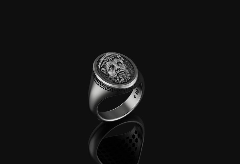 2 Styles Silver Greek God Zeus Ring Myth Jewelry Ancient Roman | Etsy