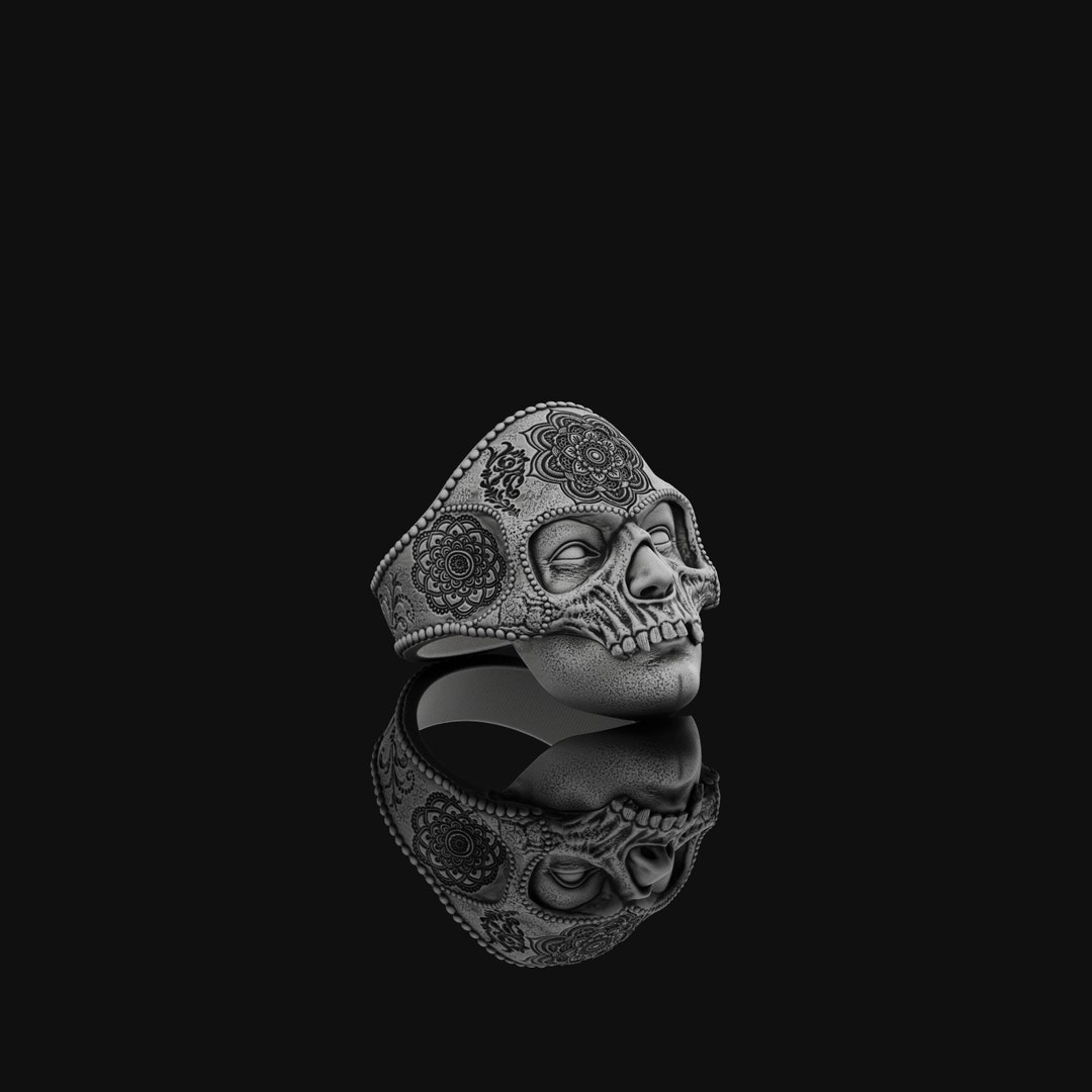 Skull Mandala Ring, Buddism Mehndi, Spiritual Jewelry, Zen Accessory ...