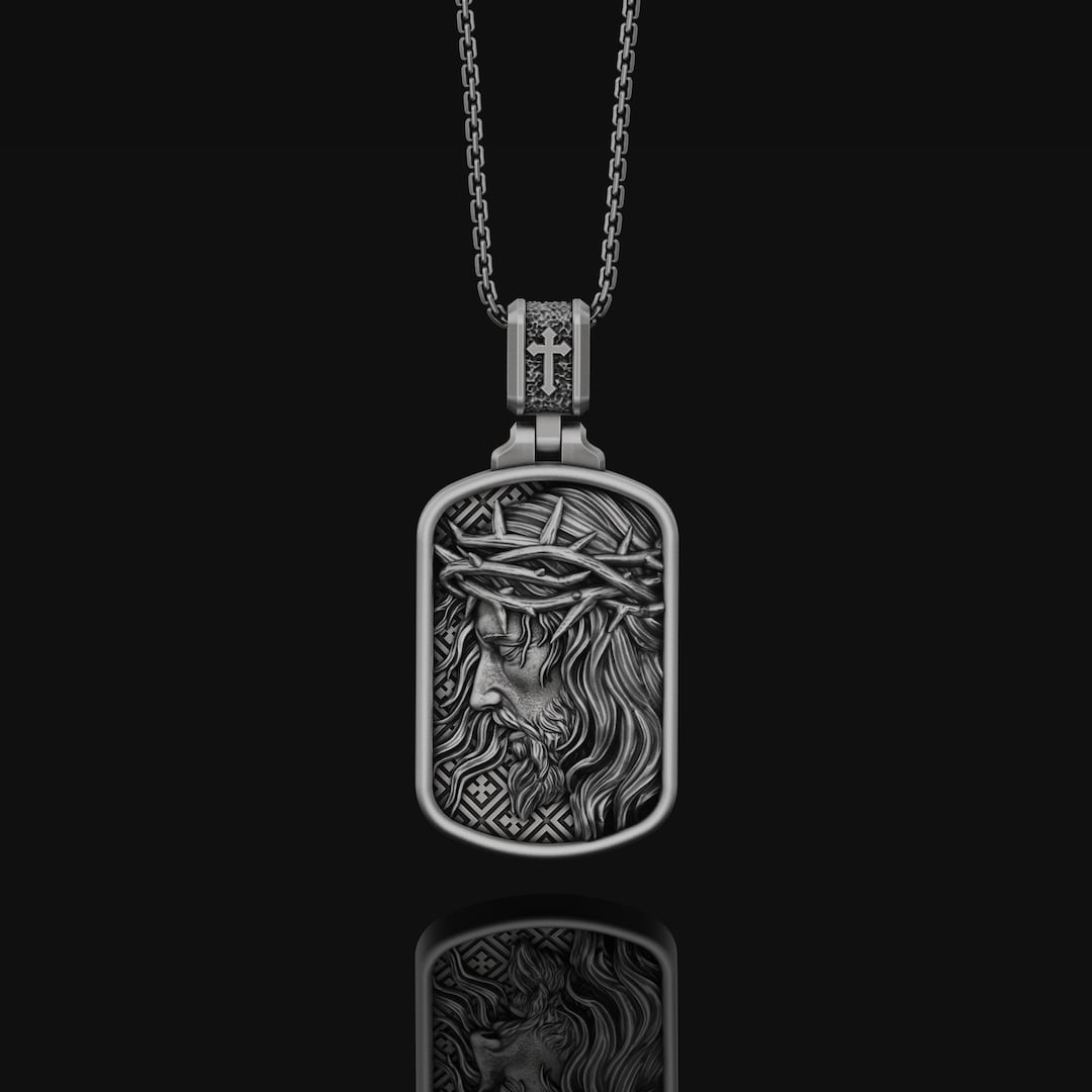 Silver Crucified Jesus Men's Pendant, Inri Jesus Mens Necklace ...