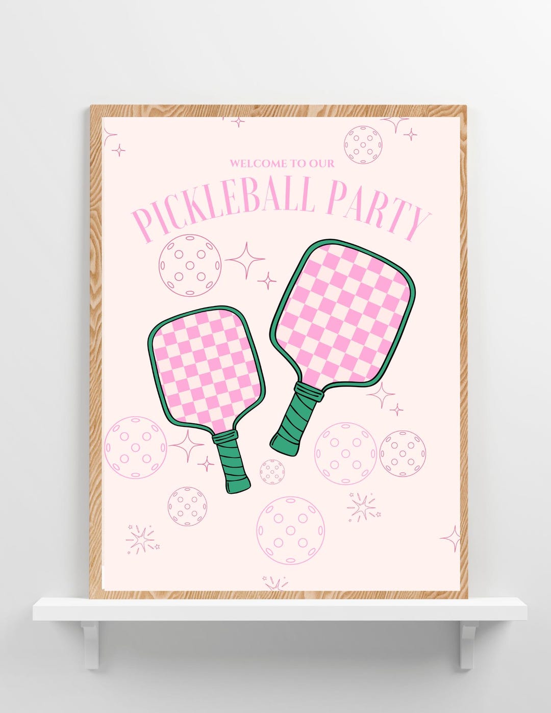Pickleball Themed Welcome Sign Editable & Printable Party Decor - Etsy