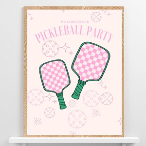 Pickleball Themed Welcome Sign Editable & Printable Party Decor - Etsy