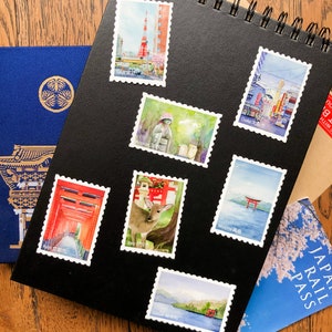 Kyoto Fushimi Inari Shrine - Stamp Glossy Vinyl Sticker - Japan ...