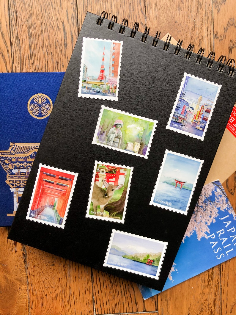 Kyoto Fushimi Inari Shrine - Stamp Glossy Vinyl Sticker - Japan ...