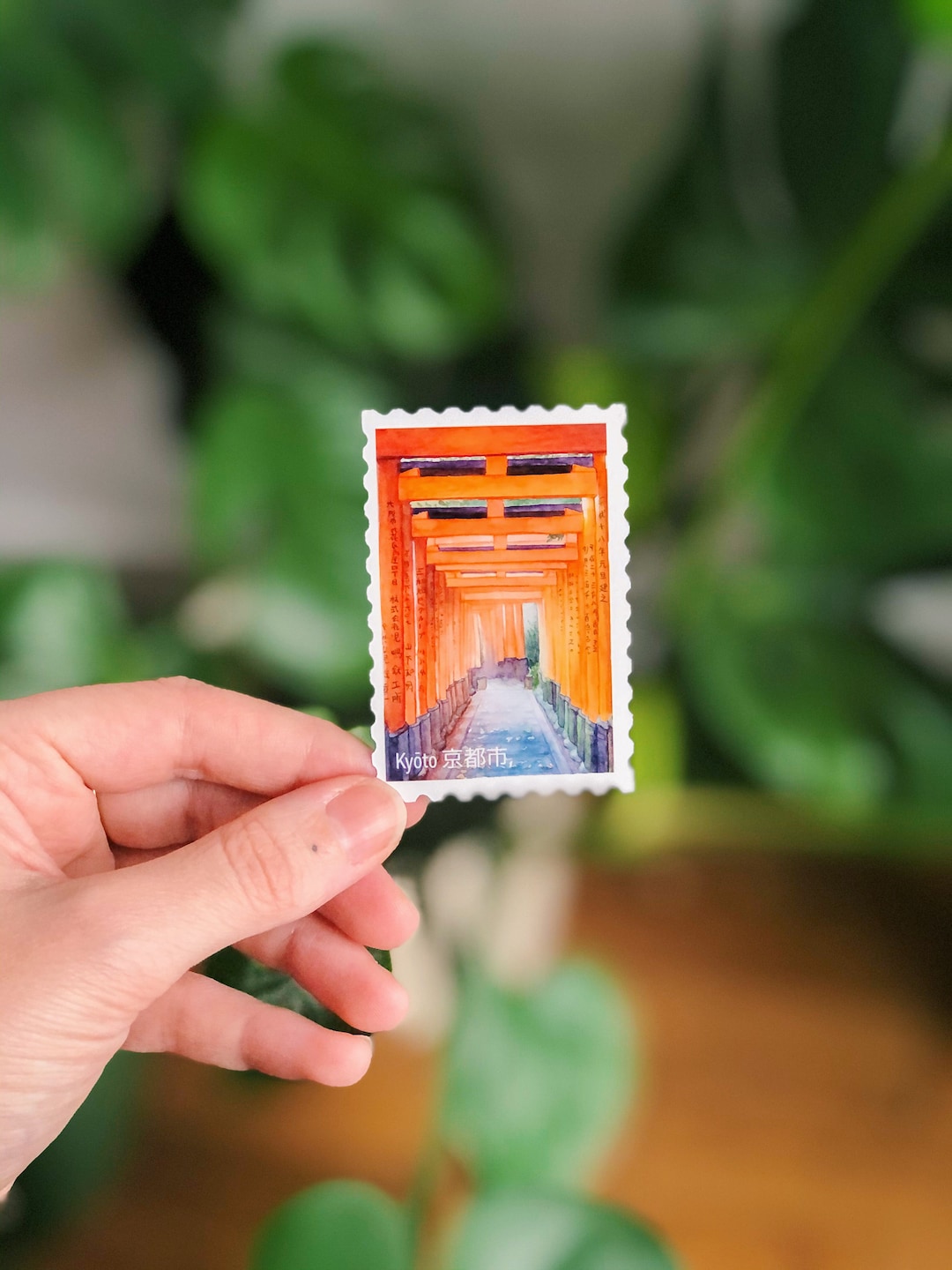 Kyoto Fushimi Inari Shrine - Stamp Glossy Vinyl Sticker - Japan ...