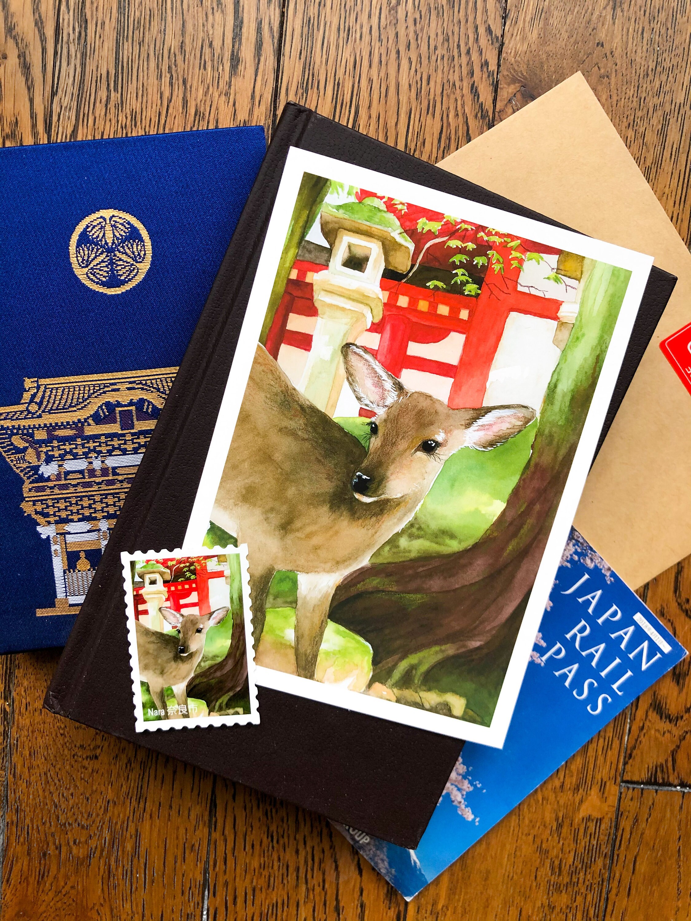 Nara Deer Park / Stamp Glossy Vinyl Sticker / Japan Watercolor - Etsy