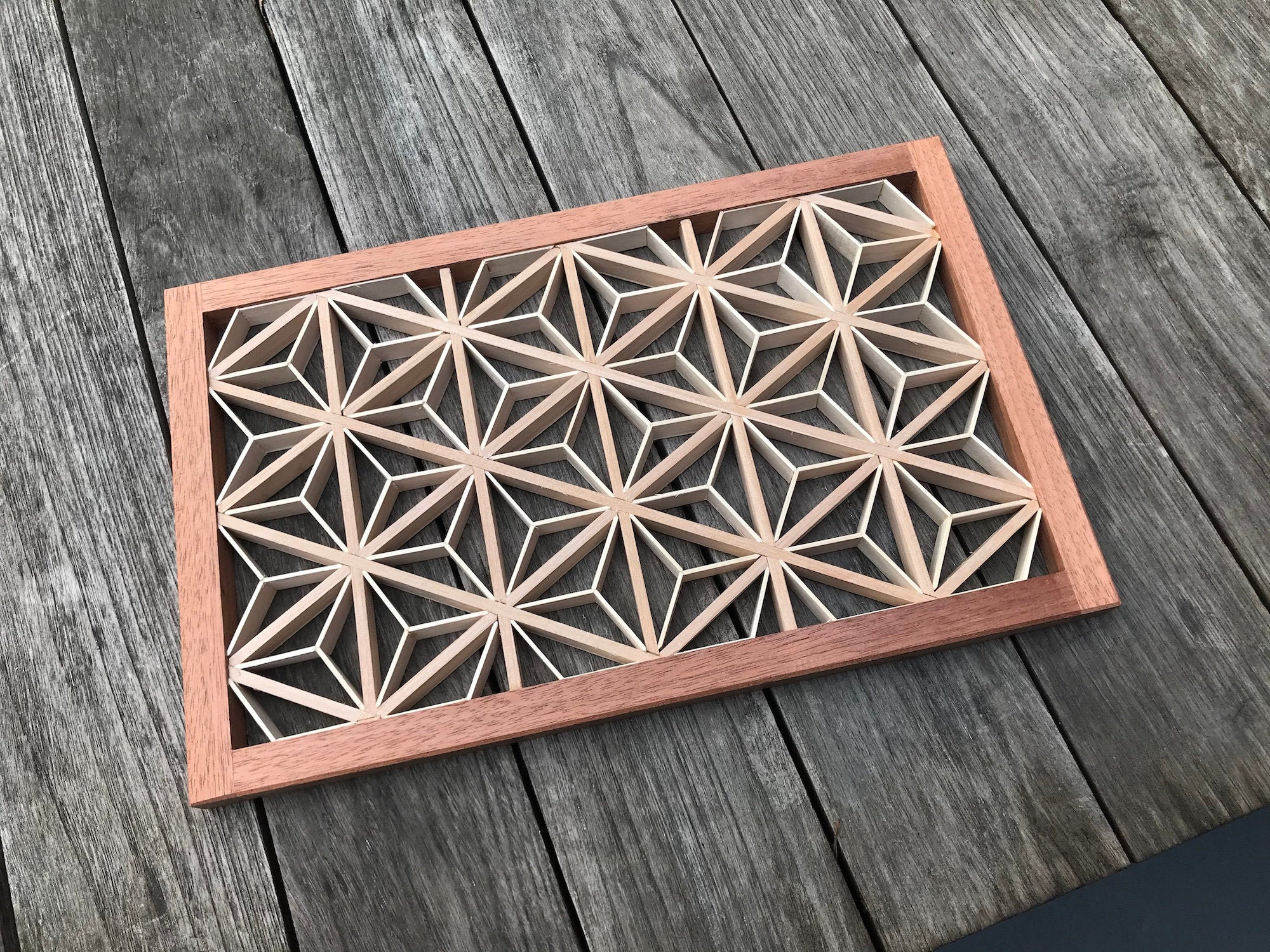 Handmade Asanoha Kumiko Wall Art - Etsy