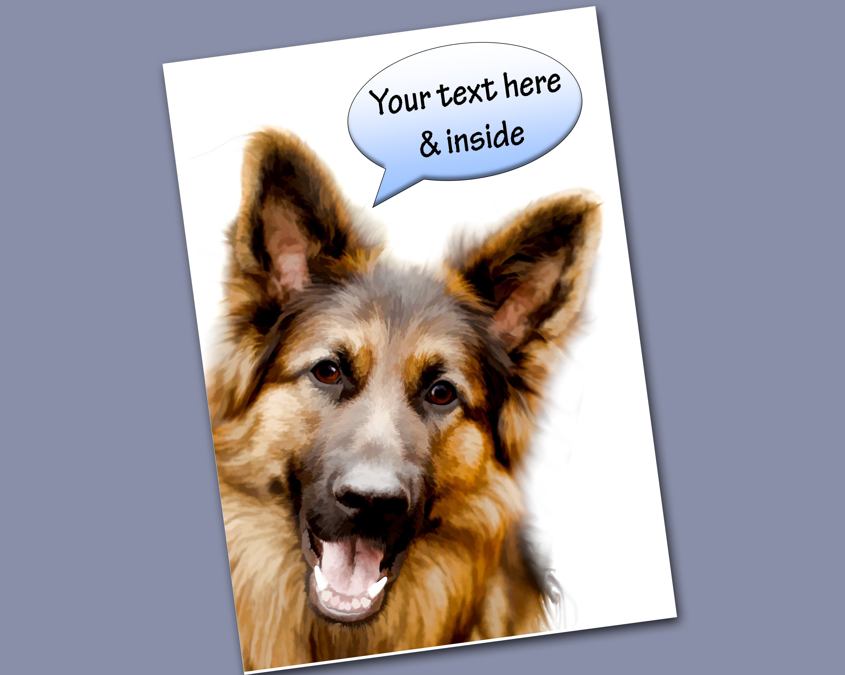 Personalised GSD German Shepherd Birthday Fathers Day or Any - Etsy UK
