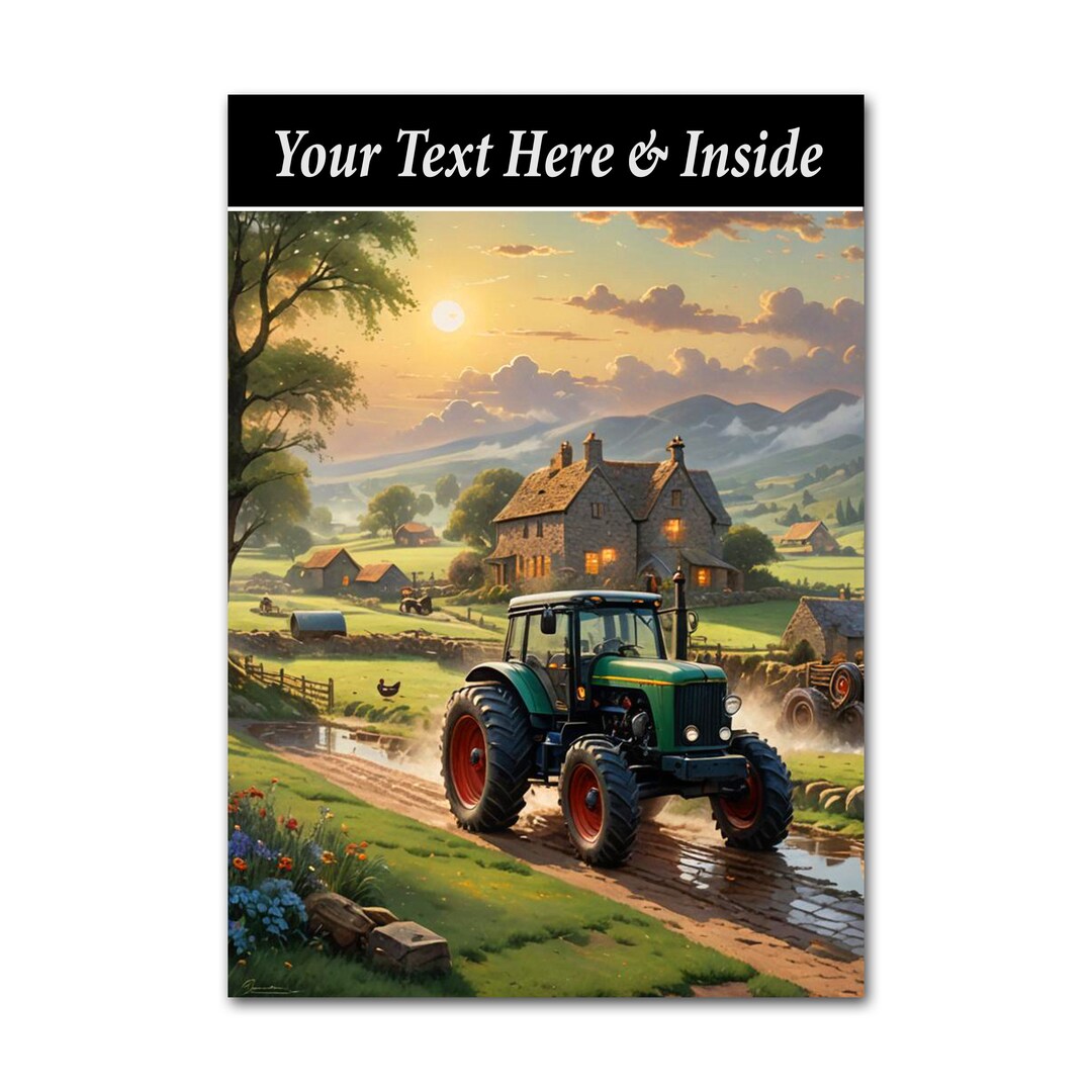 Personalised Tractor Farming Fathers Day, Birthday, Any Occasion ...