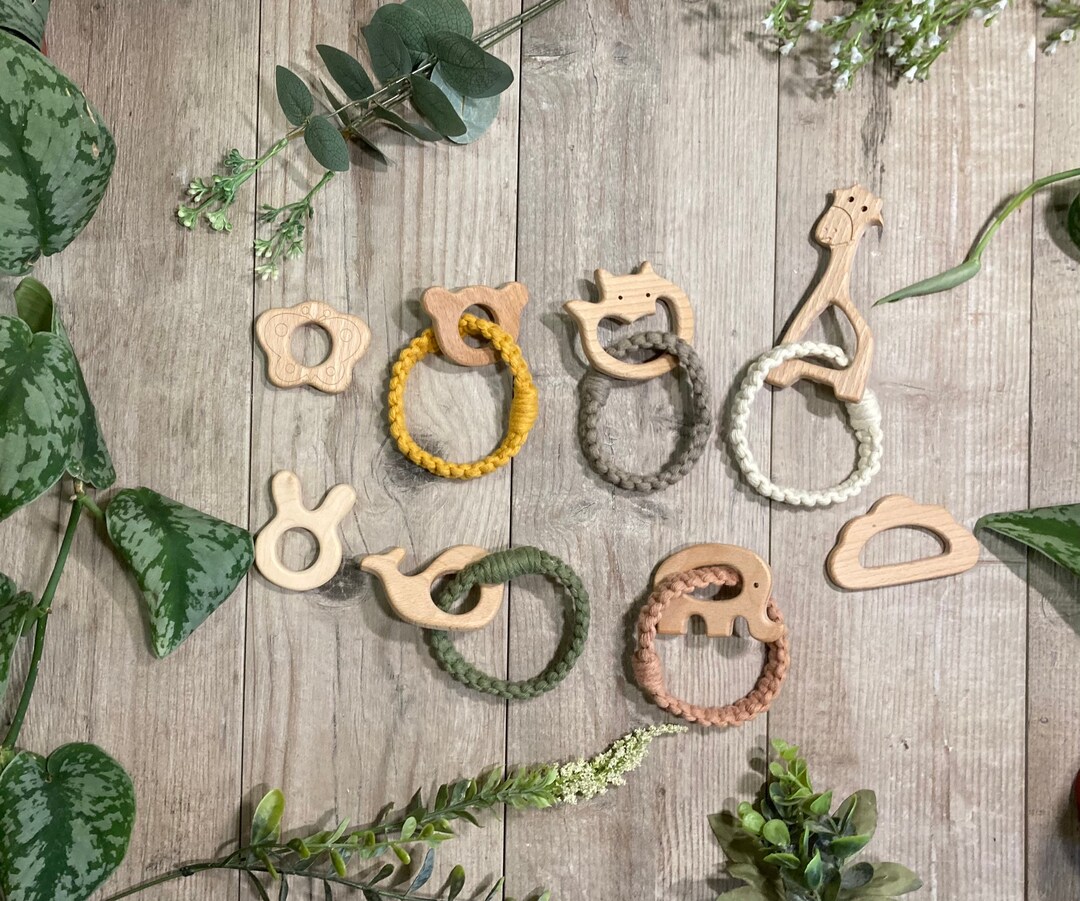 Macrame Baby Teether/rattle Handmade 100% Organic Cotton and Finished ...