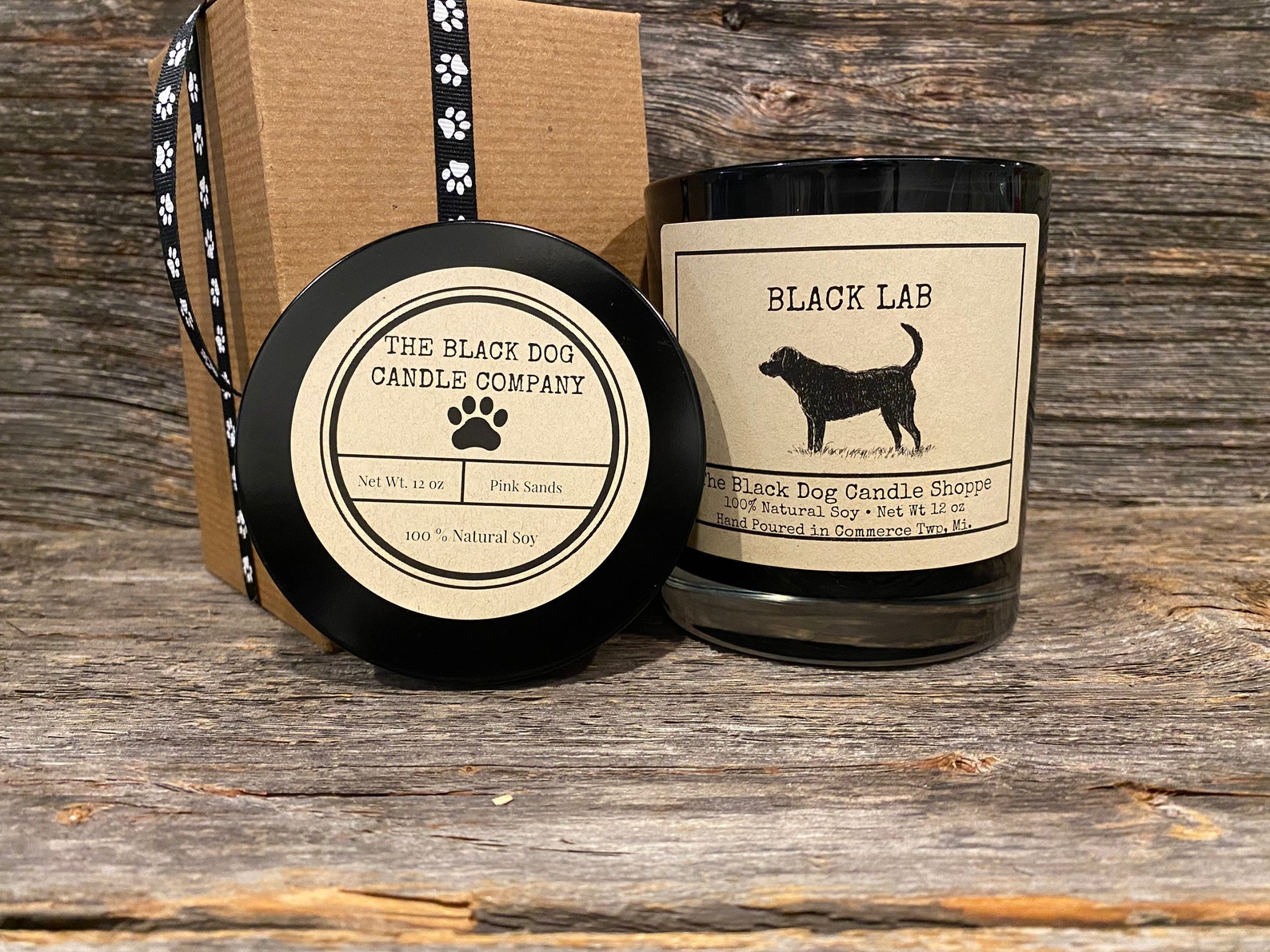 Black Lab Candle black lab candle gift lab candlelab | Etsy