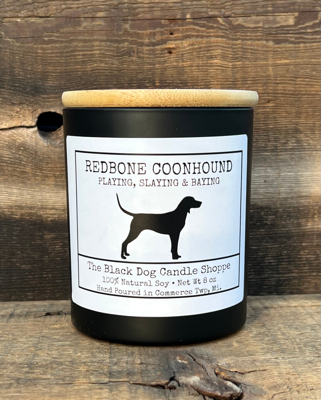 Red Bone Coonhound, Dog Themed Candle, Dog Breed Candle, Soy Candle ...