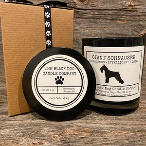 Giant Schnauzer Candle, Dog Themed Candle, Dog Breed Candle, Soy Candle ...