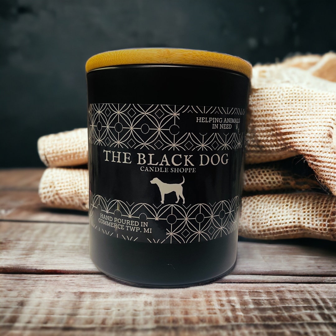Black Dog Candle, Farmhouse Styled Dog Candle, Dog Themed Gifts, Gift ...