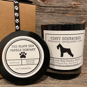 Giant Schnauzer Candle, Dog Themed Candle, Dog Breed Candle, Soy Candle ...