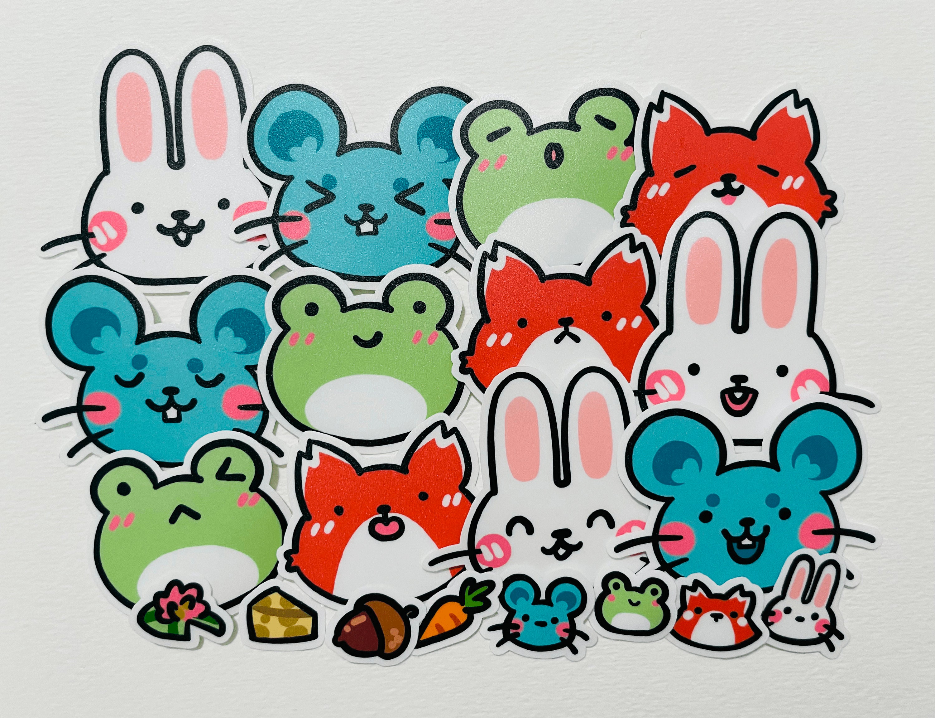 MOUSE STICKERS (ANIMALFRIENDS) // Kawaii, Cute, Vinyl, Waterproof Matte ...