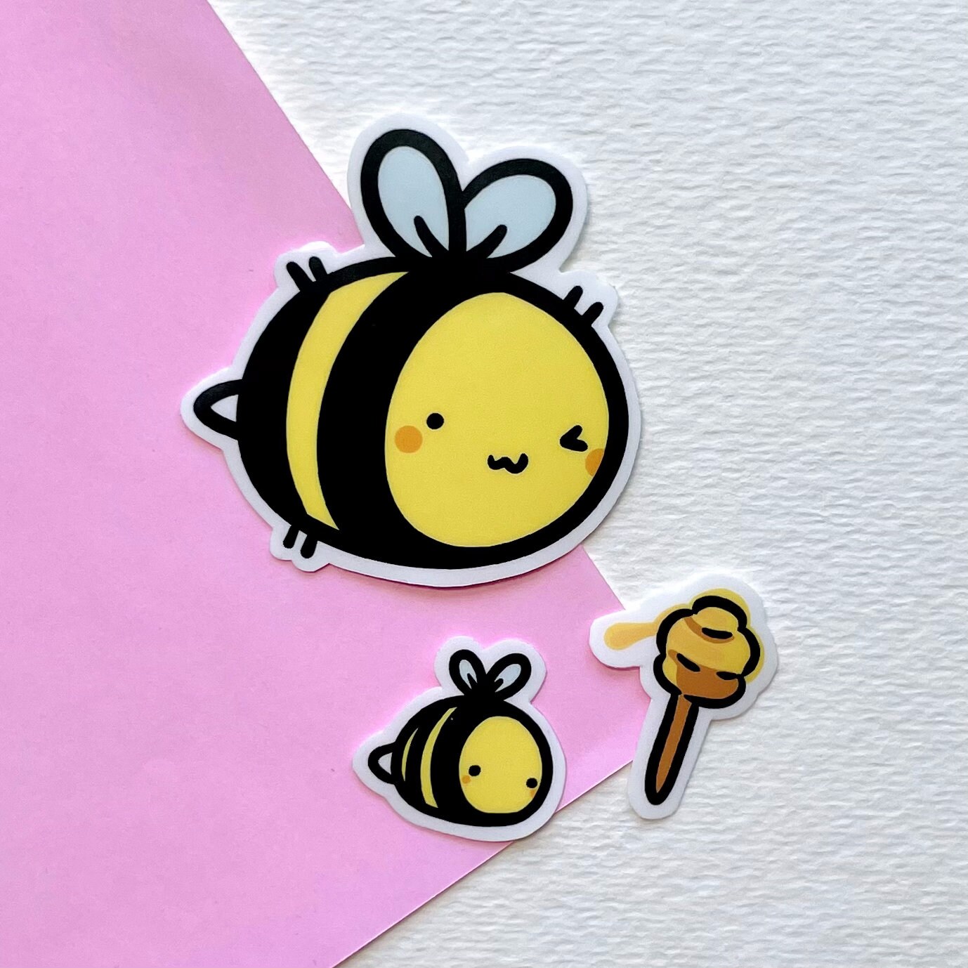 BEE STICKERS (ANIMALFRIENDS) // Kawaii, Cute, Vinyl, Waterproof Matte ...